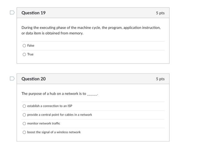 Solved During the executing phase of the machine cycle, the | Chegg.com