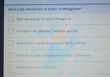 Solved What is the mechanism of action of | Chegg.com