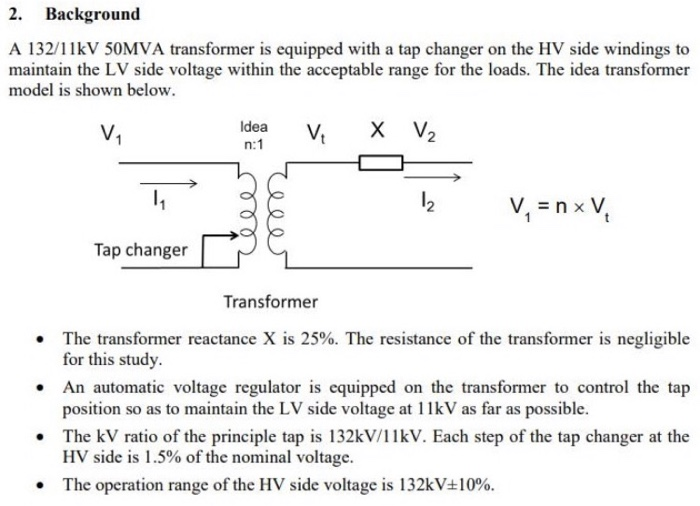design the transformer on-load tap changer tapping | Chegg.com
