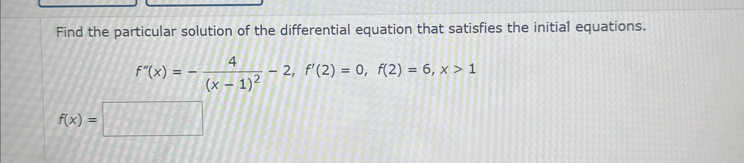 Solved Find the particular solution of the differential | Chegg.com
