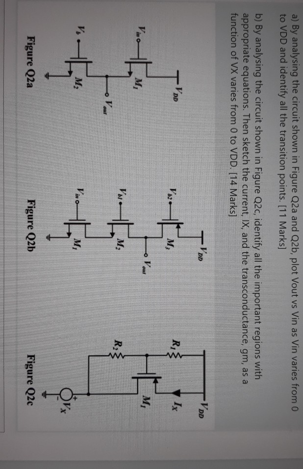 Solved a) By analysing the circuit shown in Figure Q2a and | Chegg.com