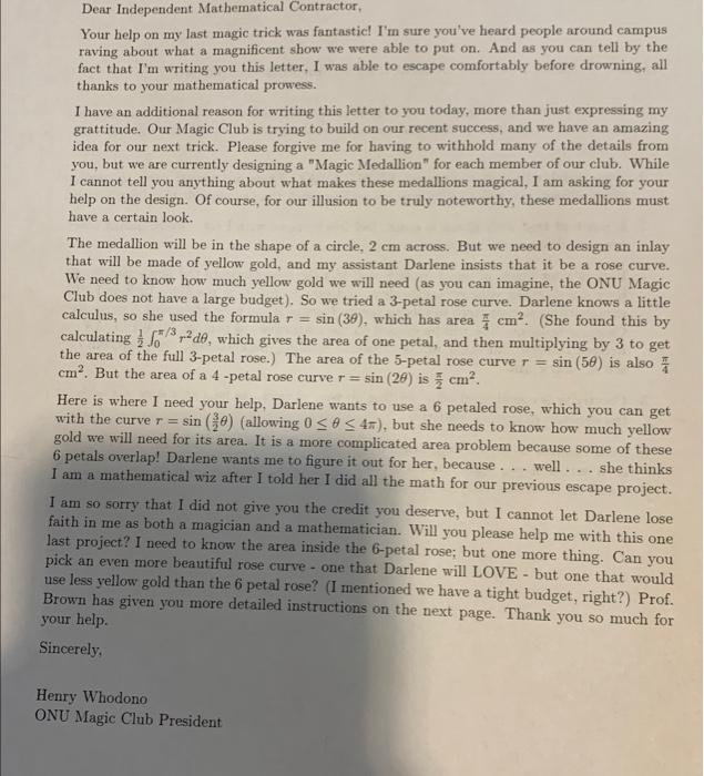 Solved Dear Independent Mathematical Contractor, Your help | Chegg.com