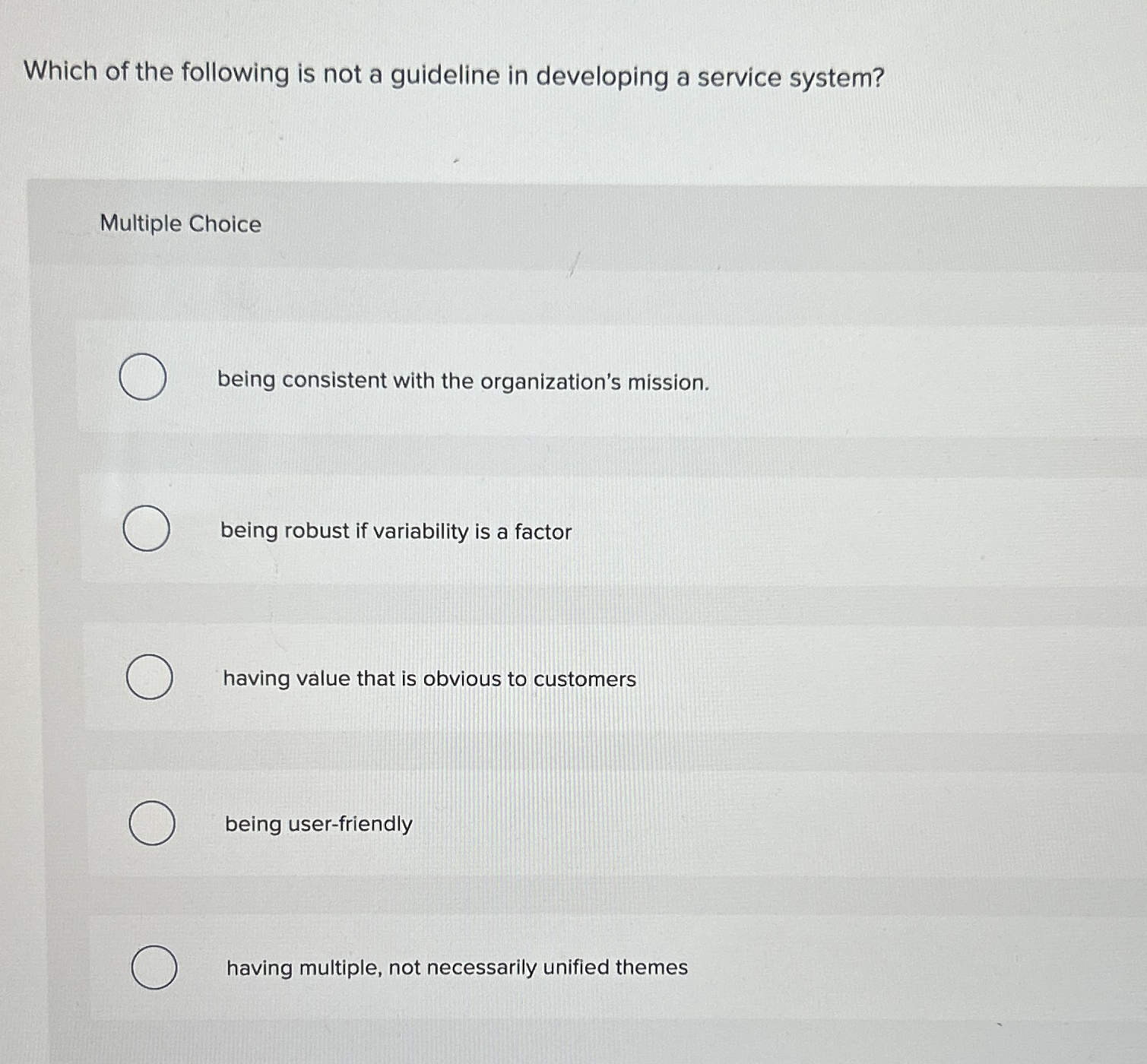 Solved Which of the following is not a guideline in | Chegg.com