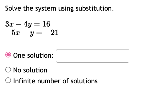 Solved Solve the system using | Chegg.com