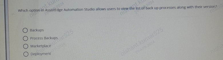 Solved Which option in Assistedge Automation Studio allows | Chegg.com