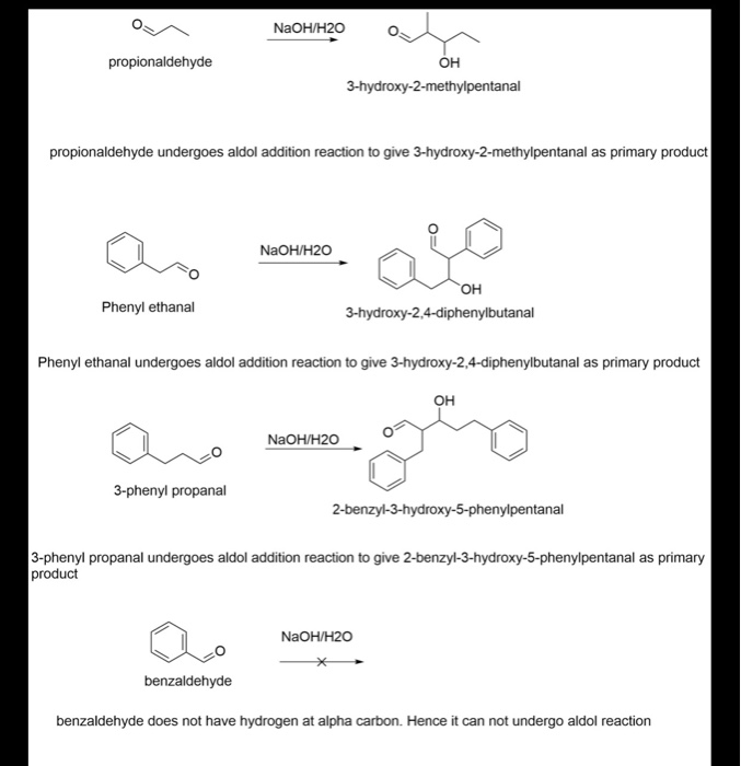 Solved on NaOH/H20 o n propionaldehyde ОН | Chegg.com