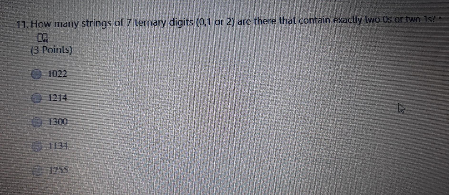 Solved 11. How many strings of 7 ternary digits (0,1 or 2) | Chegg.com