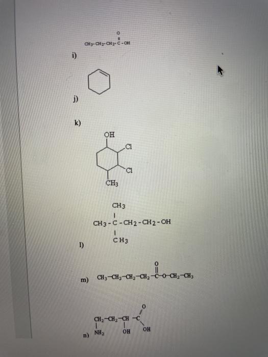 Solved 1. Name the following compounds: CH3CHCH2 CH3 ch CH3 | Chegg.com