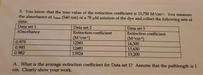 Solved 3. You know that the true value of the extinction | Chegg.com