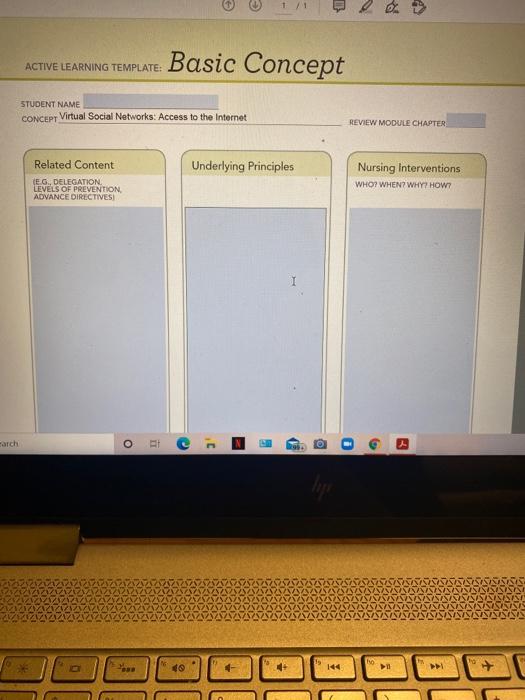> ACTIVE LEARNING TEMPLATE: Basic Concept STUDENT | Chegg.com