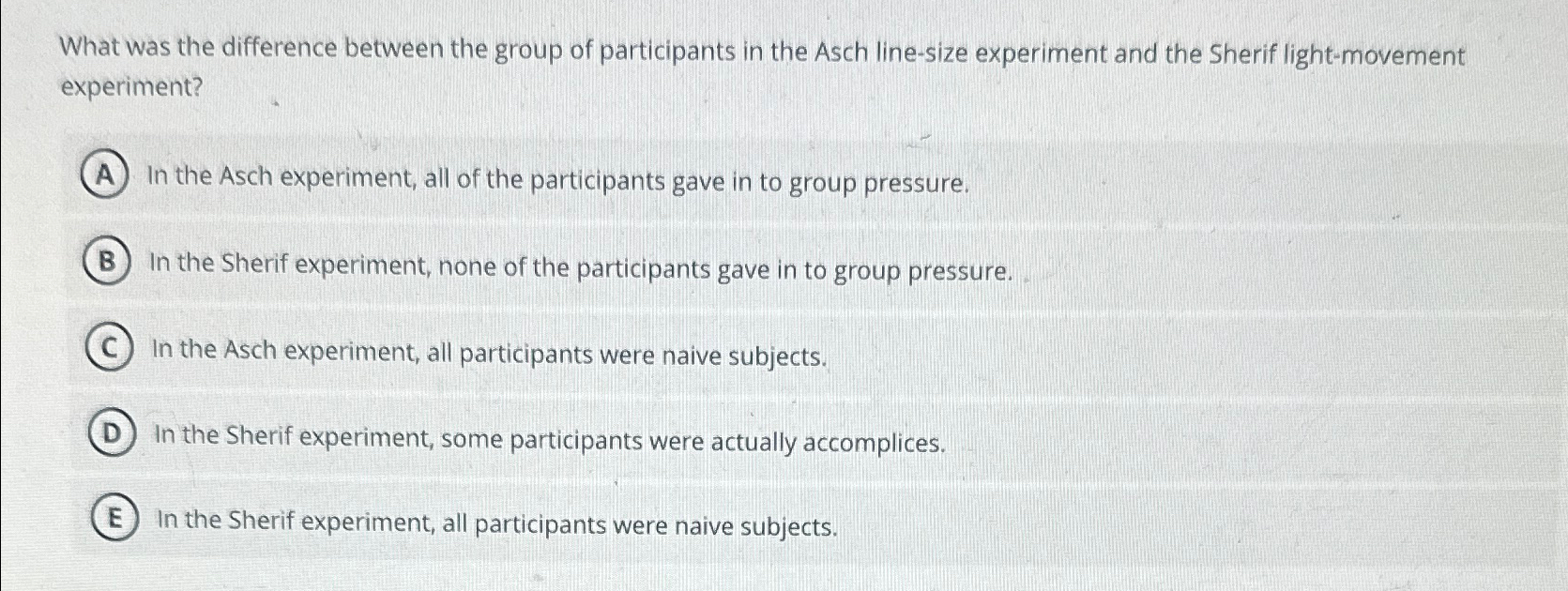 Solved What was the difference between the group of | Chegg.com