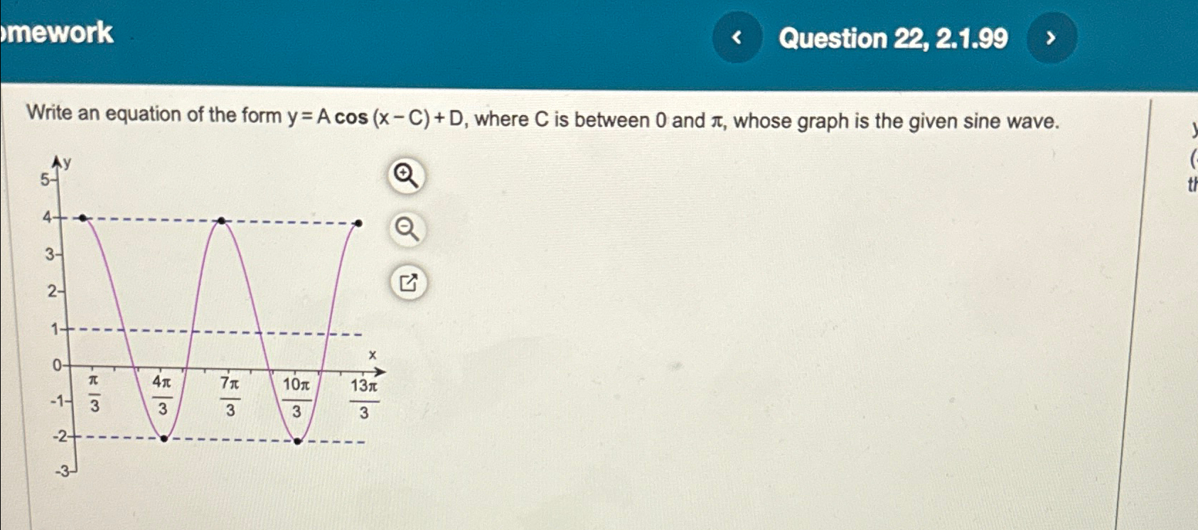 Solved umeworkQuestion 22, 2.1.99Write an equation of the | Chegg.com