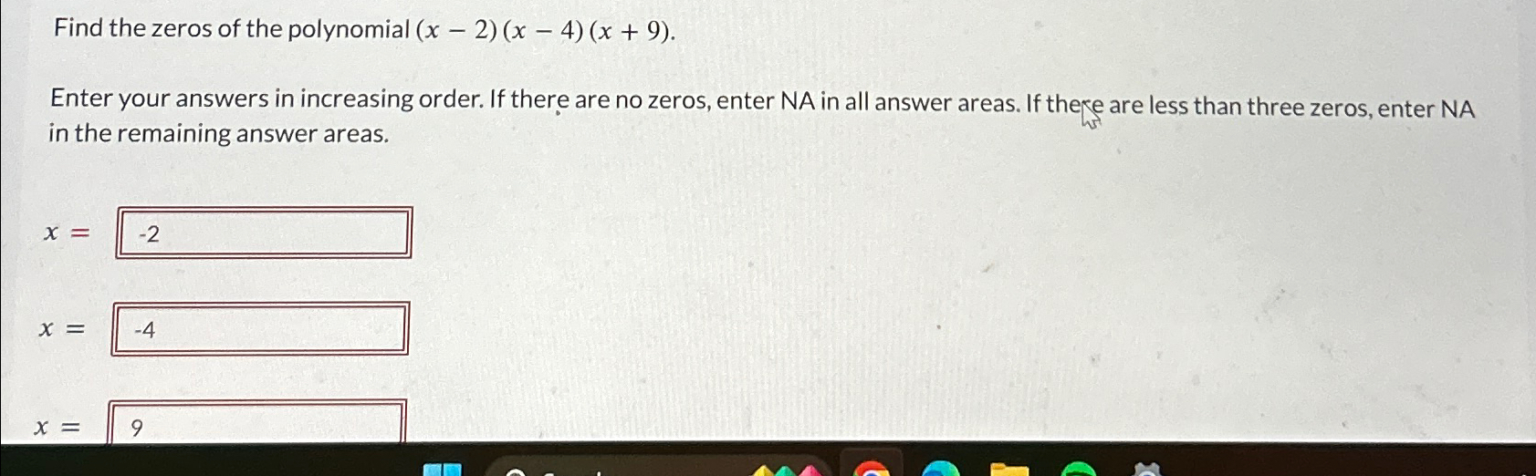 Solved Find the zeros of the polynomial | Chegg.com