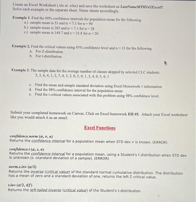 Solved Create An Excel Worksheet Xls Or Xlsx And Save The