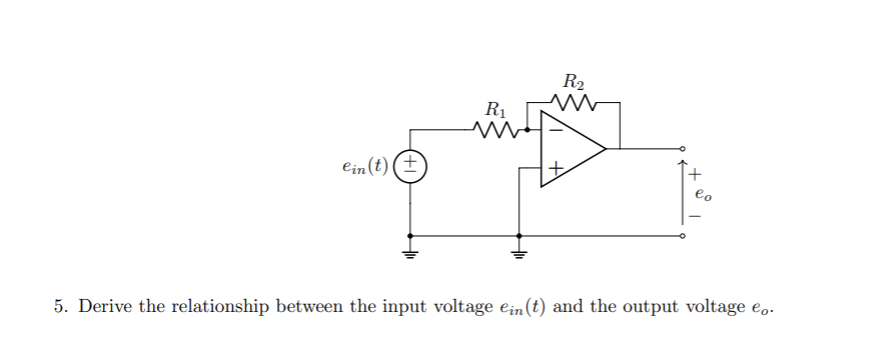 Solved Derive the relationship between the input voltage | Chegg.com