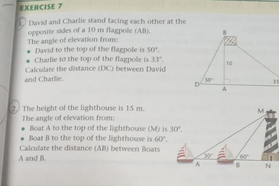 Solved EXERCISE 7David and Charlie stand facing each other | Chegg.com