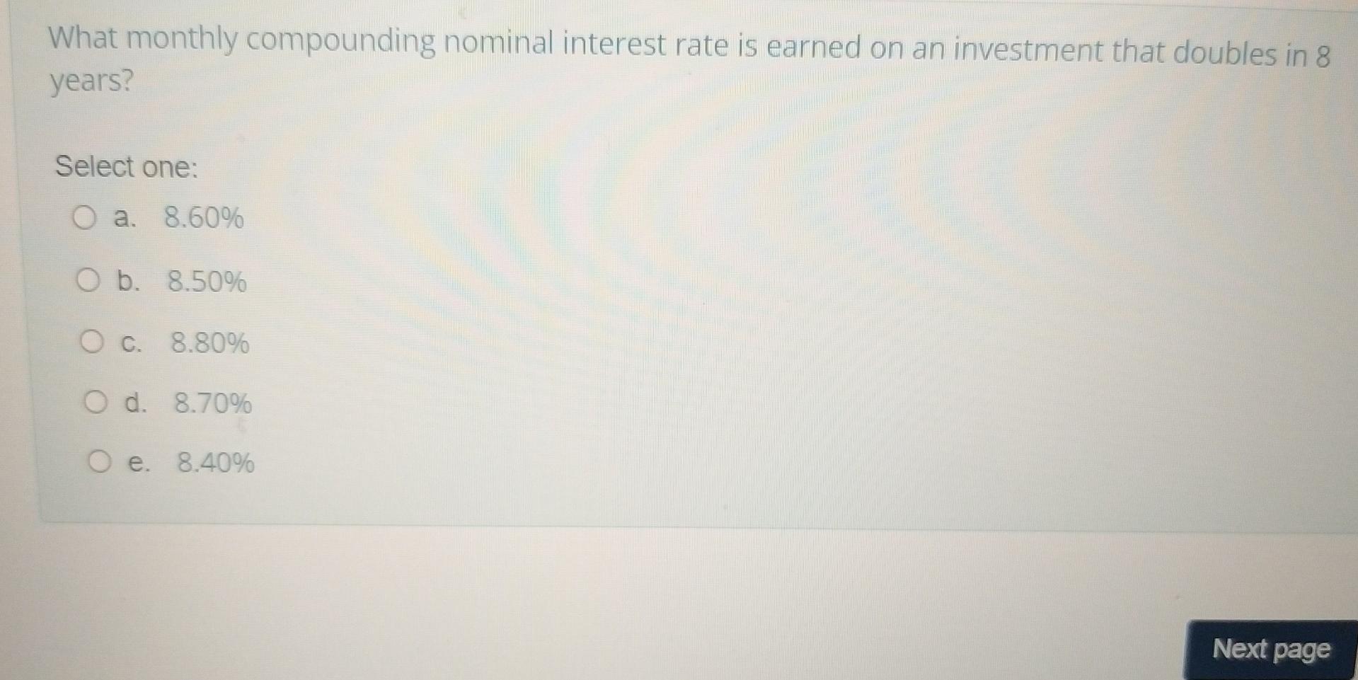 Solved What monthly compounding nominal interest rate is | Chegg.com