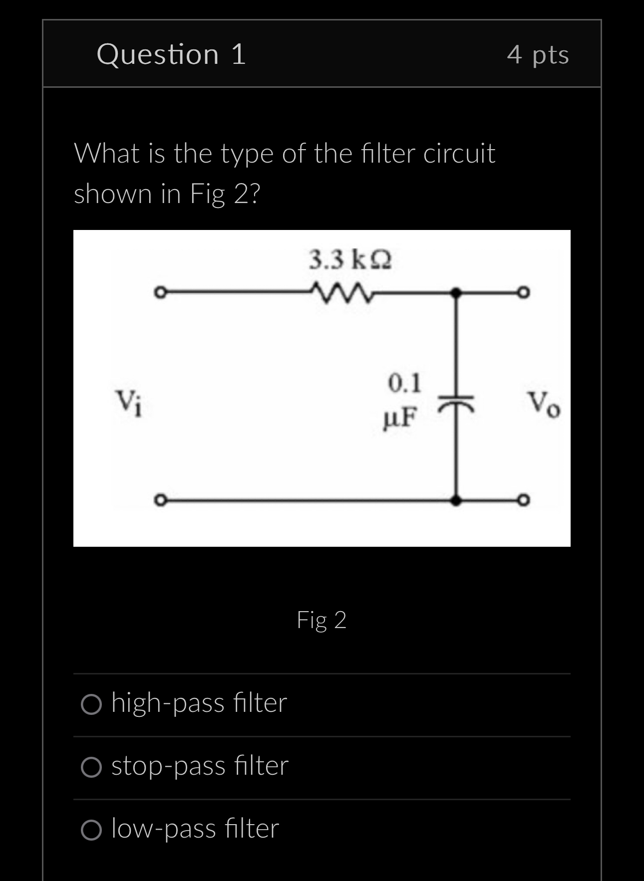 Solved Question 14 ﻿ptsWhat is the type of the filter | Chegg.com