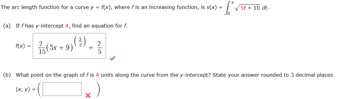 Solved The arc length function for a curve y=f(x), ﻿where f | Chegg.com