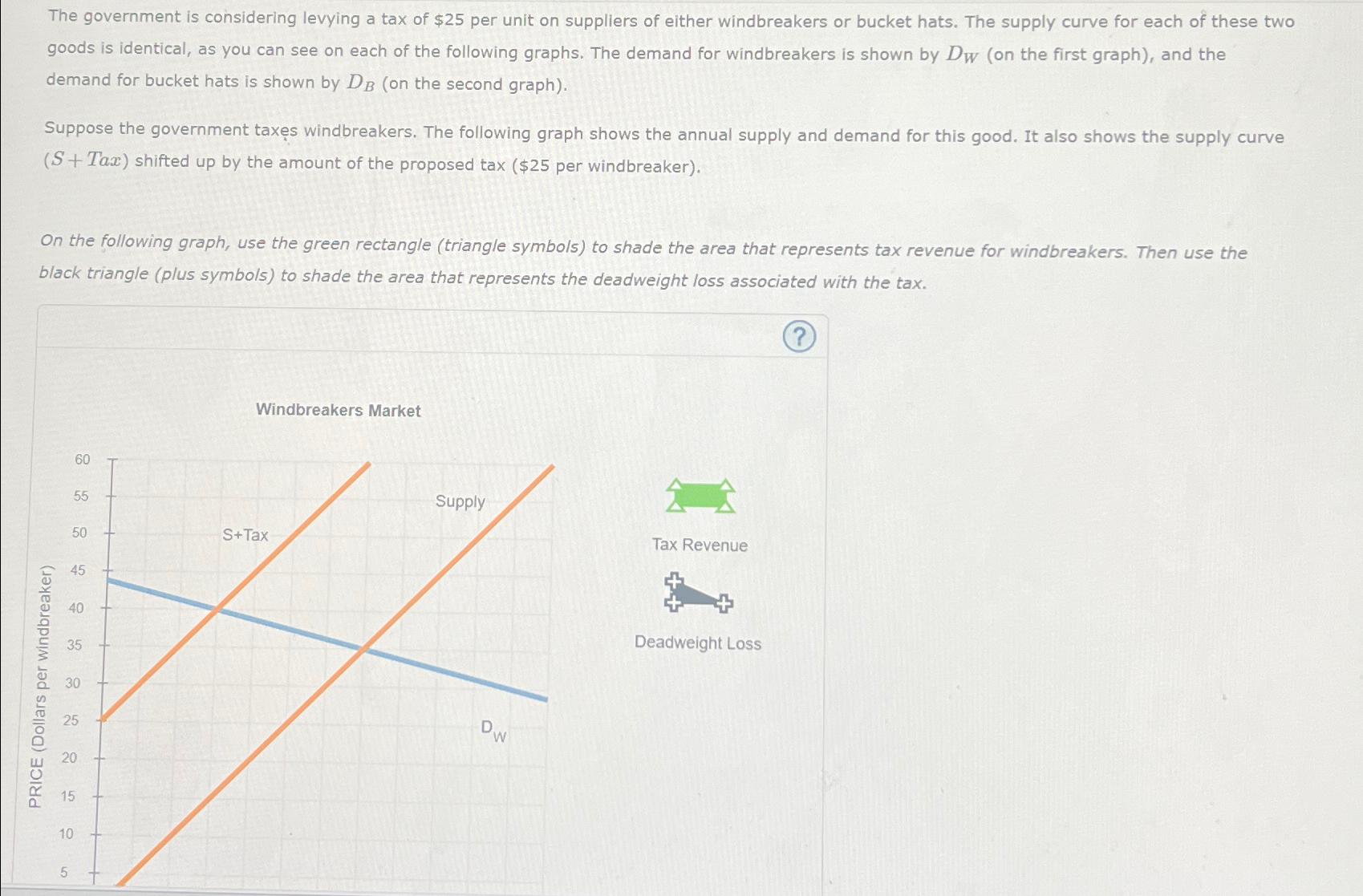 Solved The government is considering levying a tax of $25 | Chegg.com