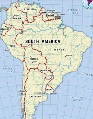 6. (a) Represent the map of South America, as shown, | Chegg.com