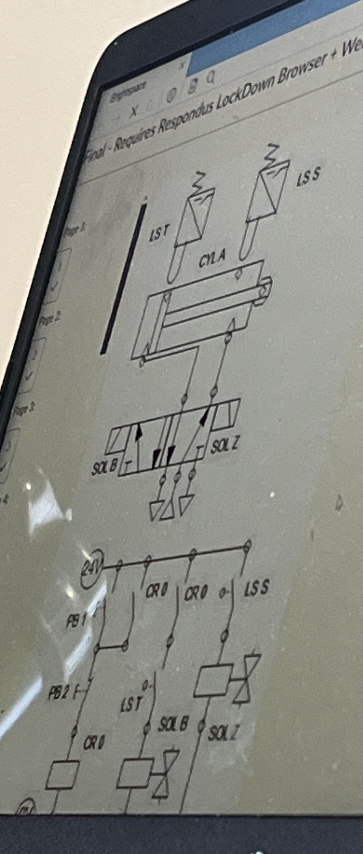 Solved The logic shown starts when PB1 ﻿is pressed and | Chegg.com