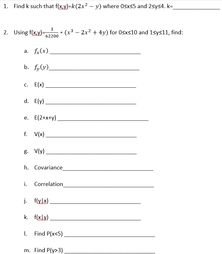 Solved Find k such that f(x,y)=k(2x2-y) where 0≤x≤5 and | Chegg.com Solved Find k such that f(x,y)=k(2x2-y) where 0≤x≤5 and | Chegg.com