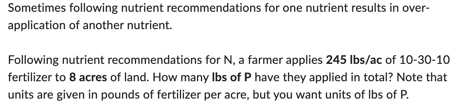 Solved Sometimes following nutrient recommendations for one | Chegg.com