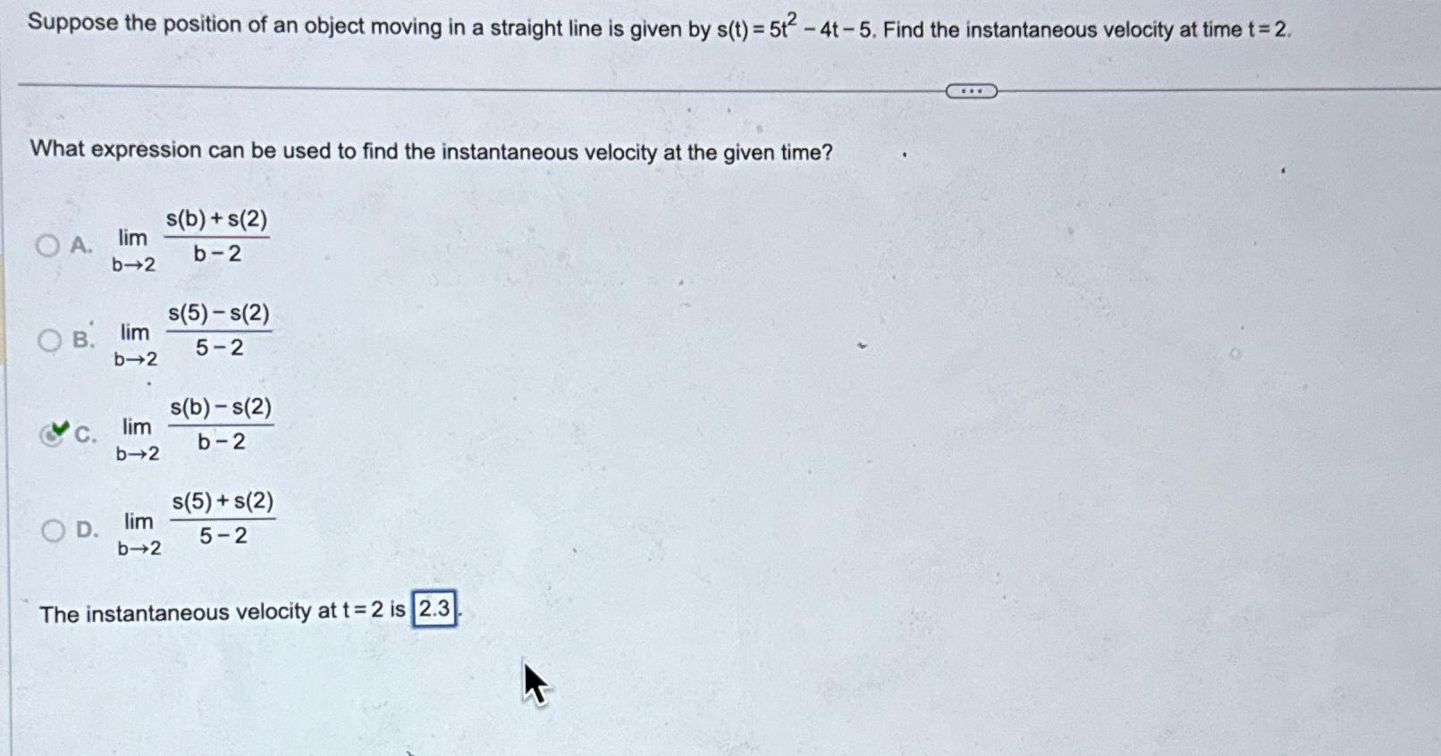 Solved Suppose the position of an object moving in a | Chegg.com