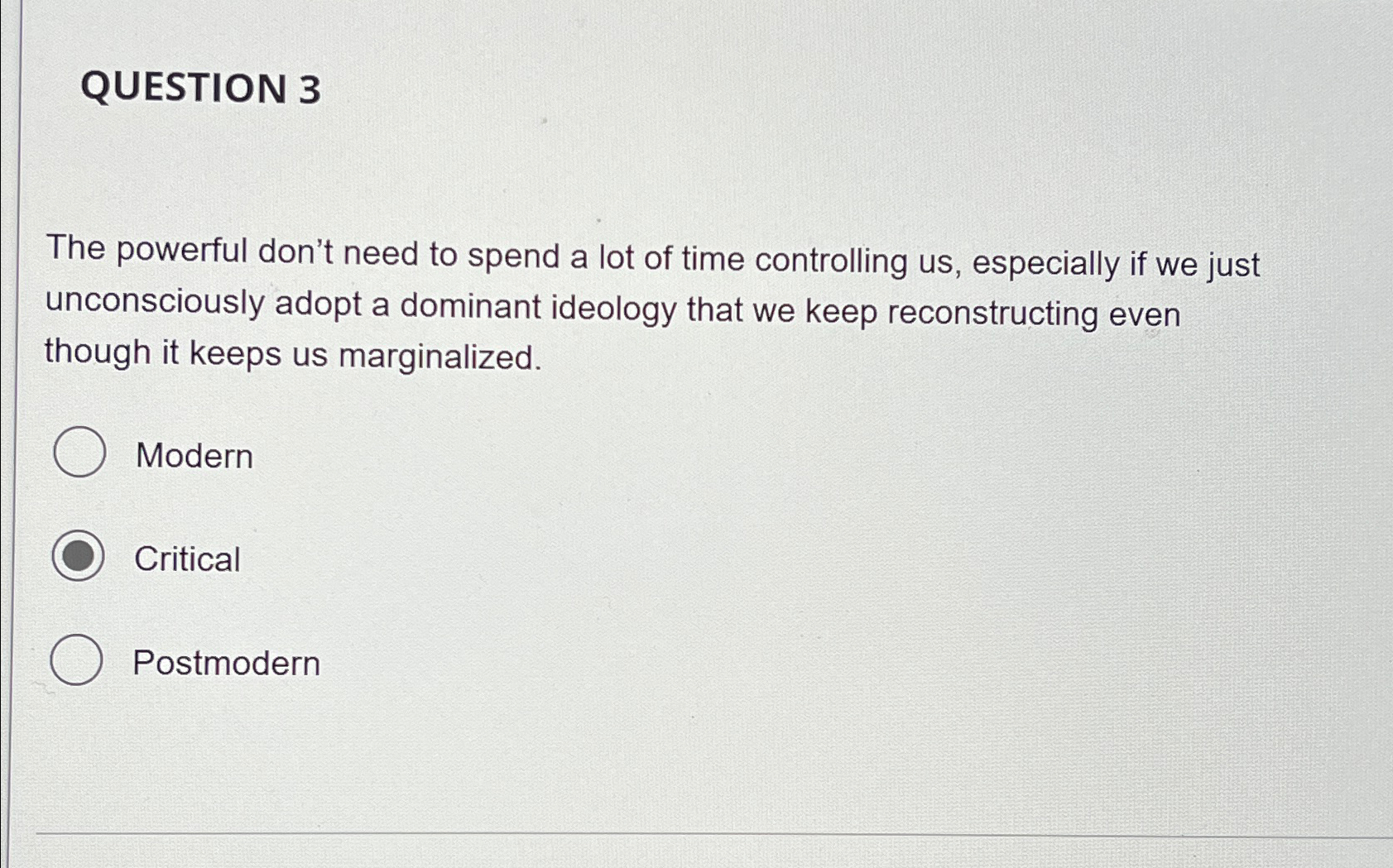 Solved QUESTION 3The powerful don't need to spend a lot of | Chegg.com
