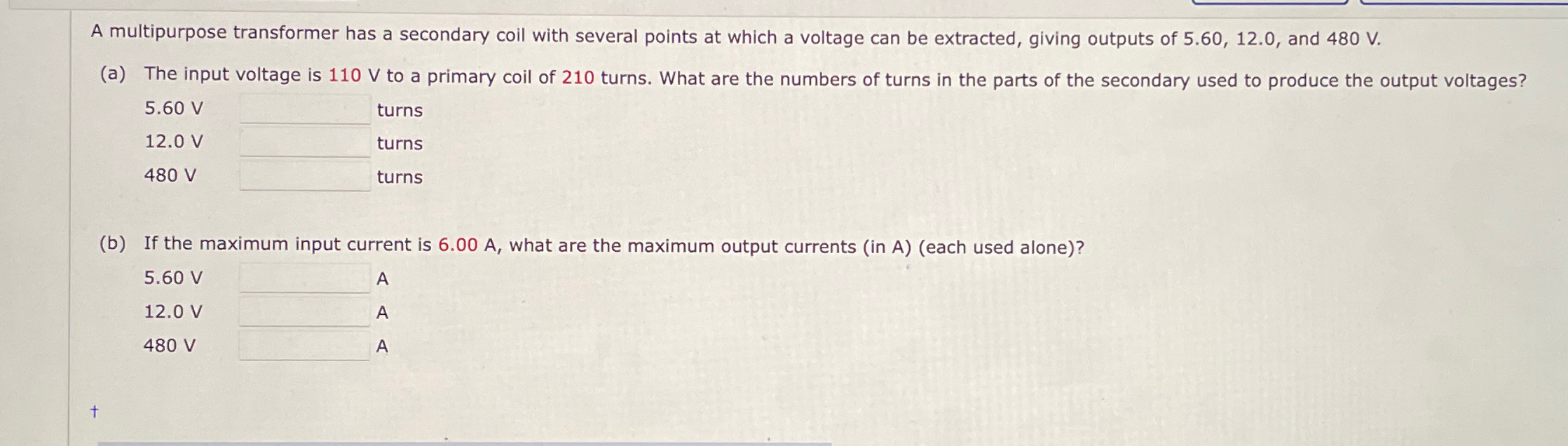 Solved A multipurpose transformer has a secondary coil with | Chegg.com