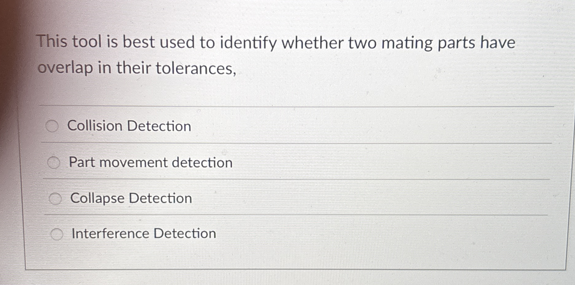 Solved This tool is best used to identify whether two mating | Chegg.com