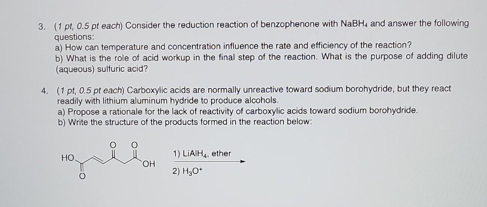 Solved 3. (1 pt, 0.5pt each) Consider the reduction reaction | Chegg.com