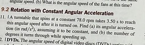 Solved angular speed. (b) What is the angular speed of the | Chegg.com