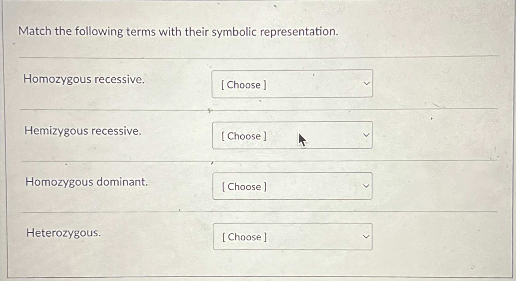 Solved Match the following terms with their symbolic | Chegg.com