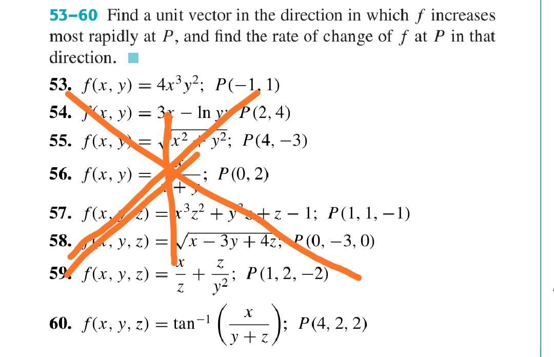 Solved 53-60 Find a unit vector in the direction in which f | Chegg.com