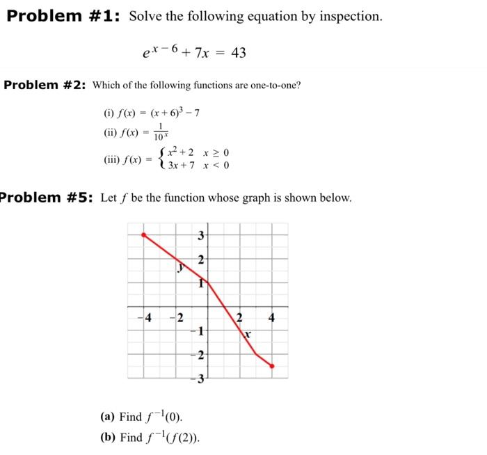 Solved Problem \# 1: Solve the following equation by | Chegg.com