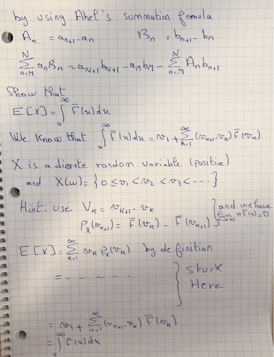 Solved NEM by using Abel's summation formula 10 An = anu-an | Chegg.com