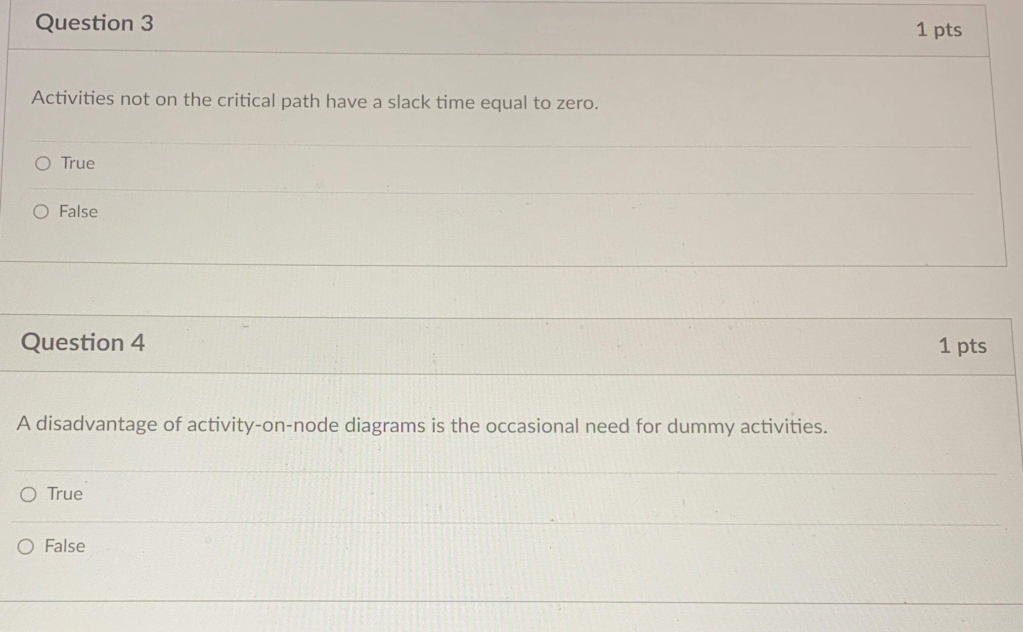 Solved Question 31 ﻿ptsActivities not on the critical path | Chegg.com
