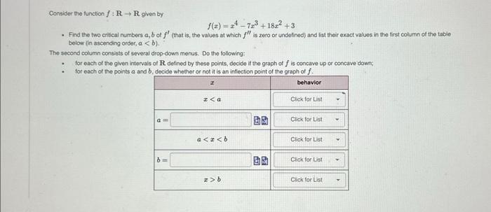 Solved f(x)=x4−7x3+18x2+3 - Find the two critical numbers | Chegg.com