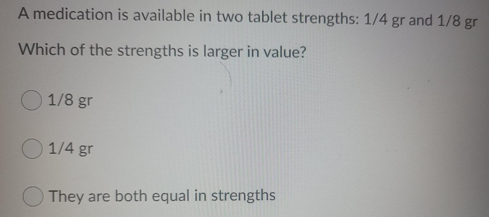 Solved A medication is available in two tablet strengths: | Chegg.com