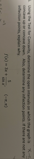 Solved Using the Test for Concavity, determine the open | Chegg.com