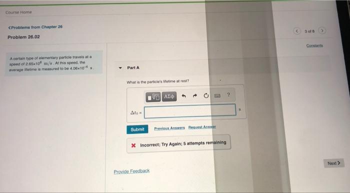 Solved Course Home Provide Feedback | Chegg.com