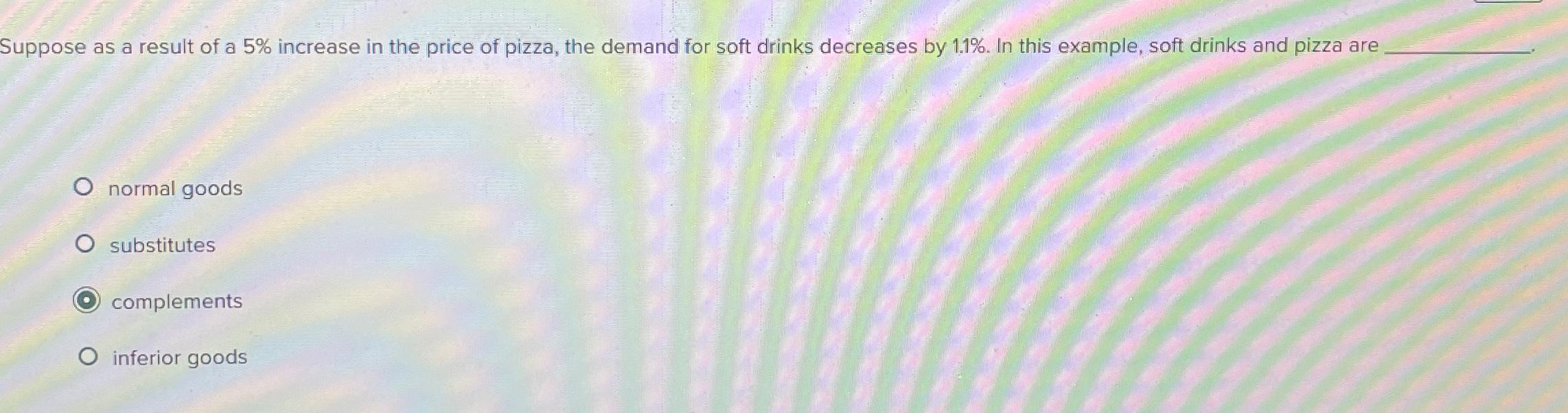 Solved Suppose as a result of a 5% ﻿increase in the price of | Chegg.com