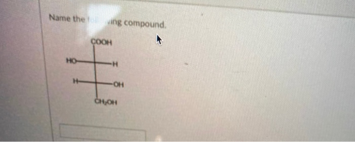 Solved Name the following compound F НО, CH2CH3 HC "CH3 H | Chegg.com