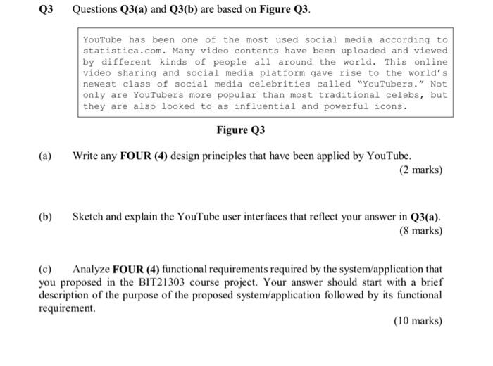 Solved Q3 Questions Q3(a) and Q3(b) are based on Figure Q3. | Chegg.com