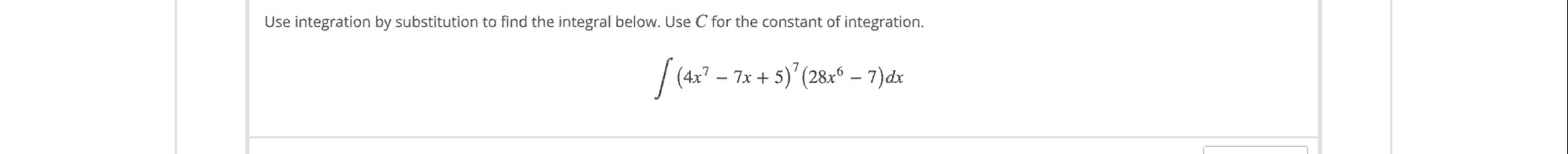 Solved Use integration by substitution to find the integral | Chegg.com