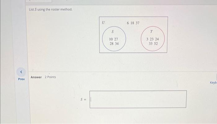 Solved List S using the roster method. | Chegg.com