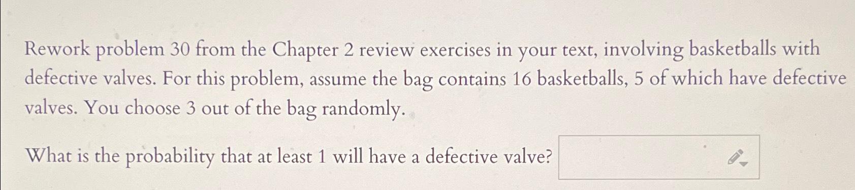 Solved Rework problem 30 ﻿from the Chapter 2 ﻿review | Chegg.com