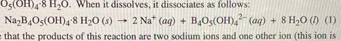 Calculate the concentration of the tetraborate ion in | Chegg.com